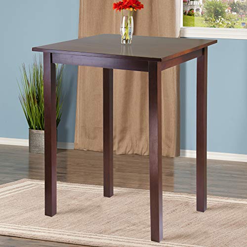 Winsome Parkland 38.98-inch x 33.86-inch x 33.86-inch Wood Square High/Pub Square Table, Antique Walnut (94134)