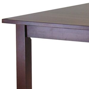 Winsome Parkland 38.98-inch x 33.86-inch x 33.86-inch Wood Square High/Pub Square Table, Antique Walnut (94134)