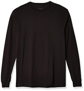 soffe men's long-sleeve cotton t-shirt, black, x-large