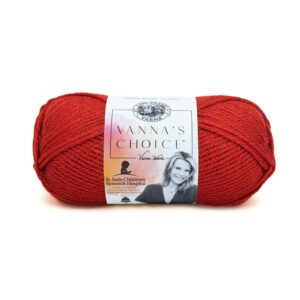 lion brand yarn (1 skein) vanna's choice yarn, brick