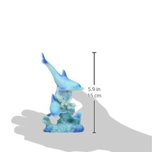 StealStreet SS-G-90065 Marine Life Two Dolphin Design Figurine Statue Decoration Collection