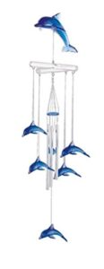 stealstreet ss-g-98674 wind chime acrylic dolphin hanging garden porch decoration collection