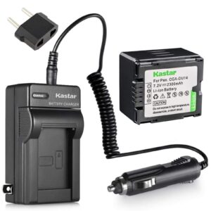 kastar battery and charger for panasonic pv-gs300 pv-gs31 pv-gs320 pv-gs33 pv-gs35 pv-gs36 pv-gs39 pv-gs40 as cga-du14 vw-vbd140