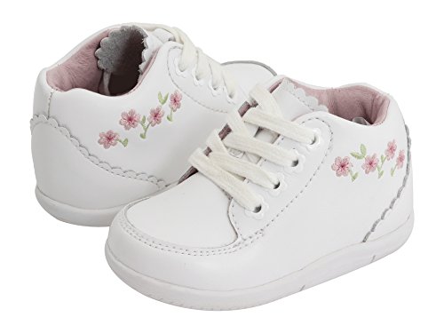 Stride Rite Baby Girls SRT Emilia First Walker Shoe, White, 3 infant