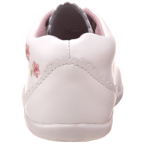 Stride Rite Baby Girls SRT Emilia First Walker Shoe, White, 3 infant