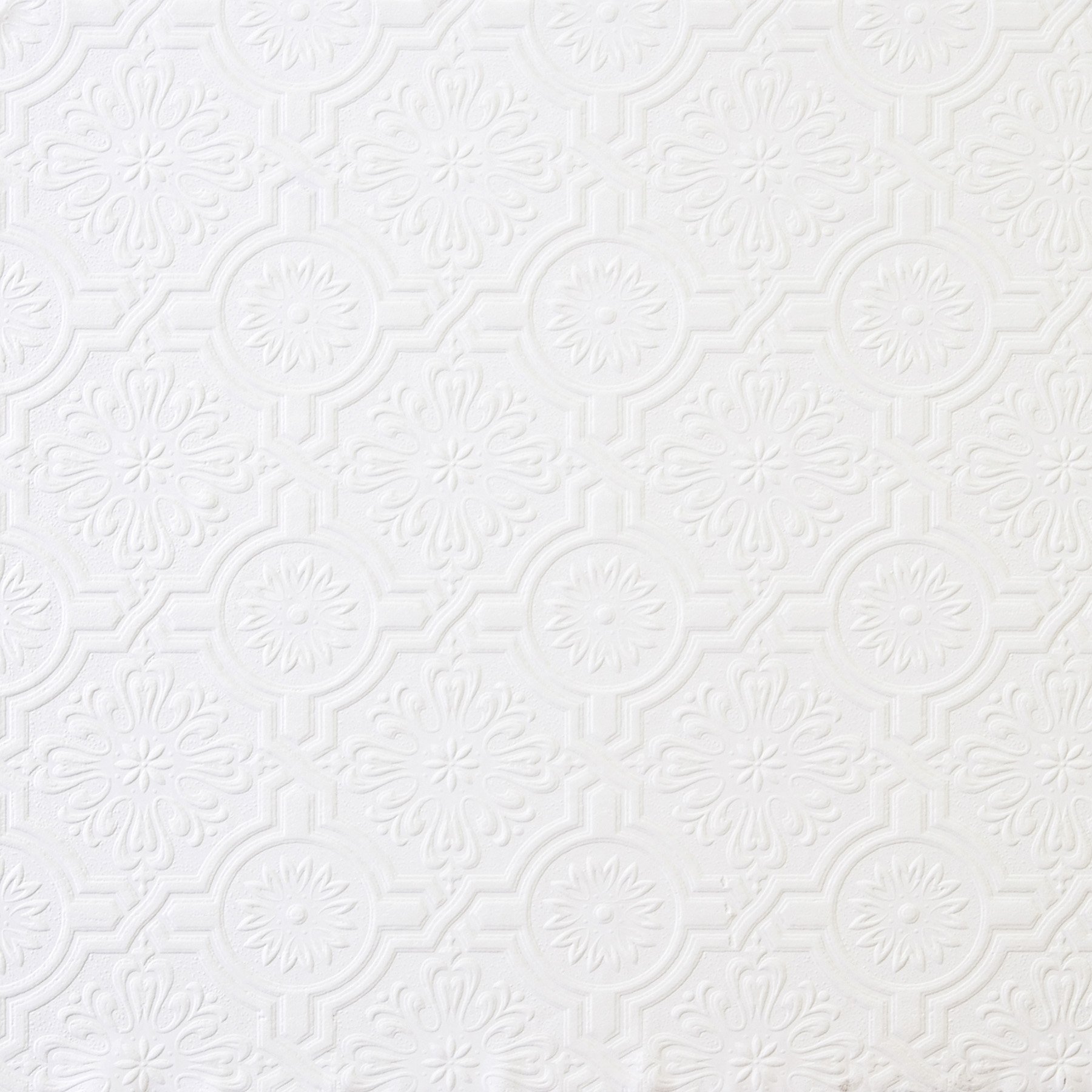 Brewster 148-32817 Victorian Tin Ceiling Paintable Wallpaper, White