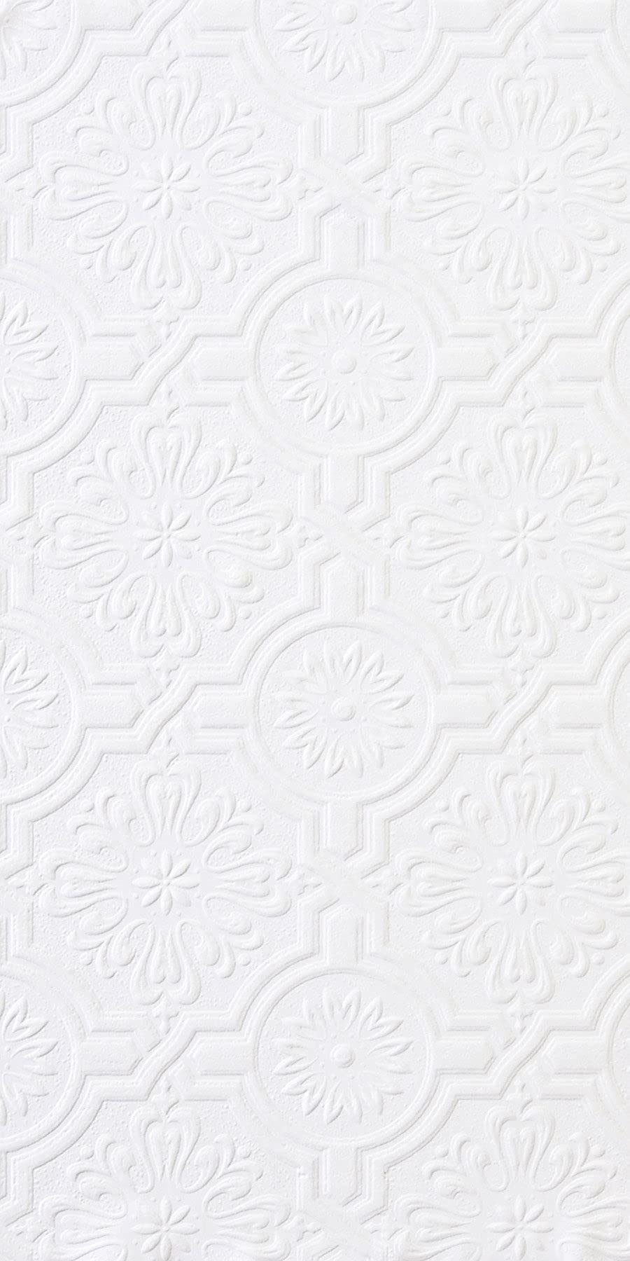 Brewster 148-32817 Victorian Tin Ceiling Paintable Wallpaper, White