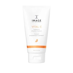 image skincare, vital c hydrating enzyme masque, brightening facial mask with vitamin c and hyaluronic acid, 2 oz