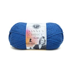 lion brand yarn (1 skein) vanna's choice yarn, colonial blue