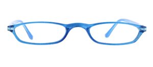 peepers by peeperspecs women's skinny mini rectangular reading glasses, blue, 48 + 2.25