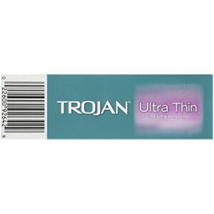 Trojan Ultra Thin Premium Lubricated Condoms - 12 Count