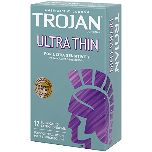 Trojan Ultra Thin Premium Lubricated Condoms - 12 Count