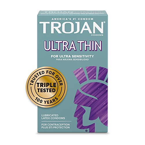 Trojan Ultra Thin Premium Lubricated Condoms - 12 Count