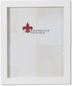 lawrence frames white wood picture frame, gallery collection, 4x5