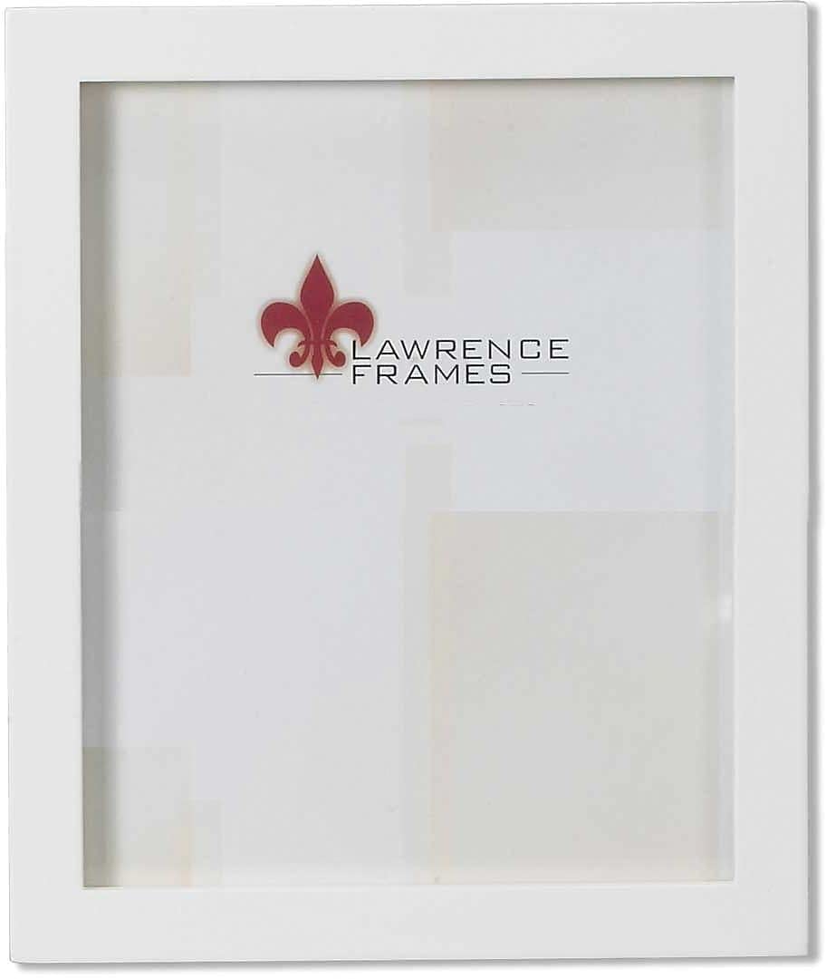 Lawrence Frames White Wood Picture Frame, Gallery Collection, 4x5