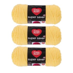 red heart super saver yarn (3-pack) lemon e300-235