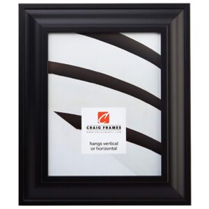 craig frames 21834700bk 11 by 14-inch picture frame, smooth wrap finish, 2-inch wide, black