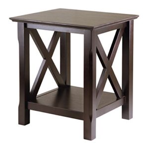 winsome xola 20w x 19.13-inch d end table, cappuccino (40420)