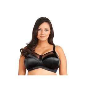 goddess women's plus size keira wireless soft cup bra, black, 56c