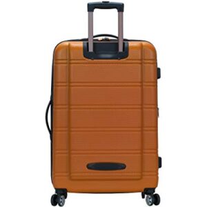 Rockland Melbourne Hardside Expandable Spinner Wheel Luggage, ORANGE, 3 Piece (20"/24"/28")