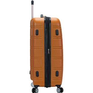 Rockland Melbourne Hardside Expandable Spinner Wheel Luggage, ORANGE, 3 Piece (20"/24"/28")