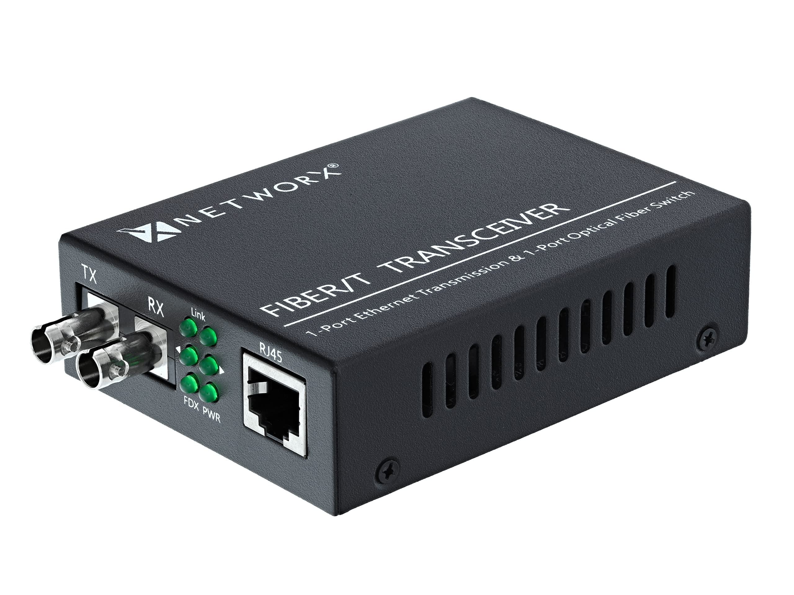 Networx® Gigabit Ethernet Fiber Media Converter - UTP to 1000Base-SX - ST Multimode, 5...