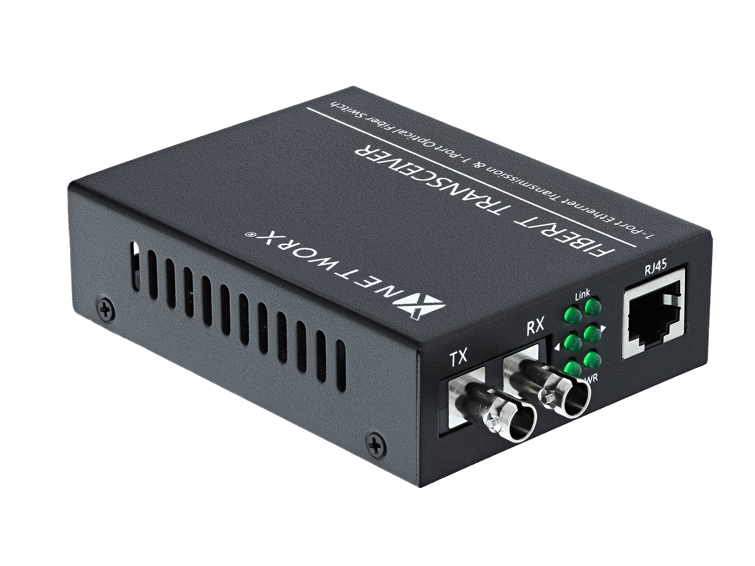 Networx® Gigabit Ethernet Fiber Media Converter - UTP to 1000Base-SX - ST Multimode, 5...