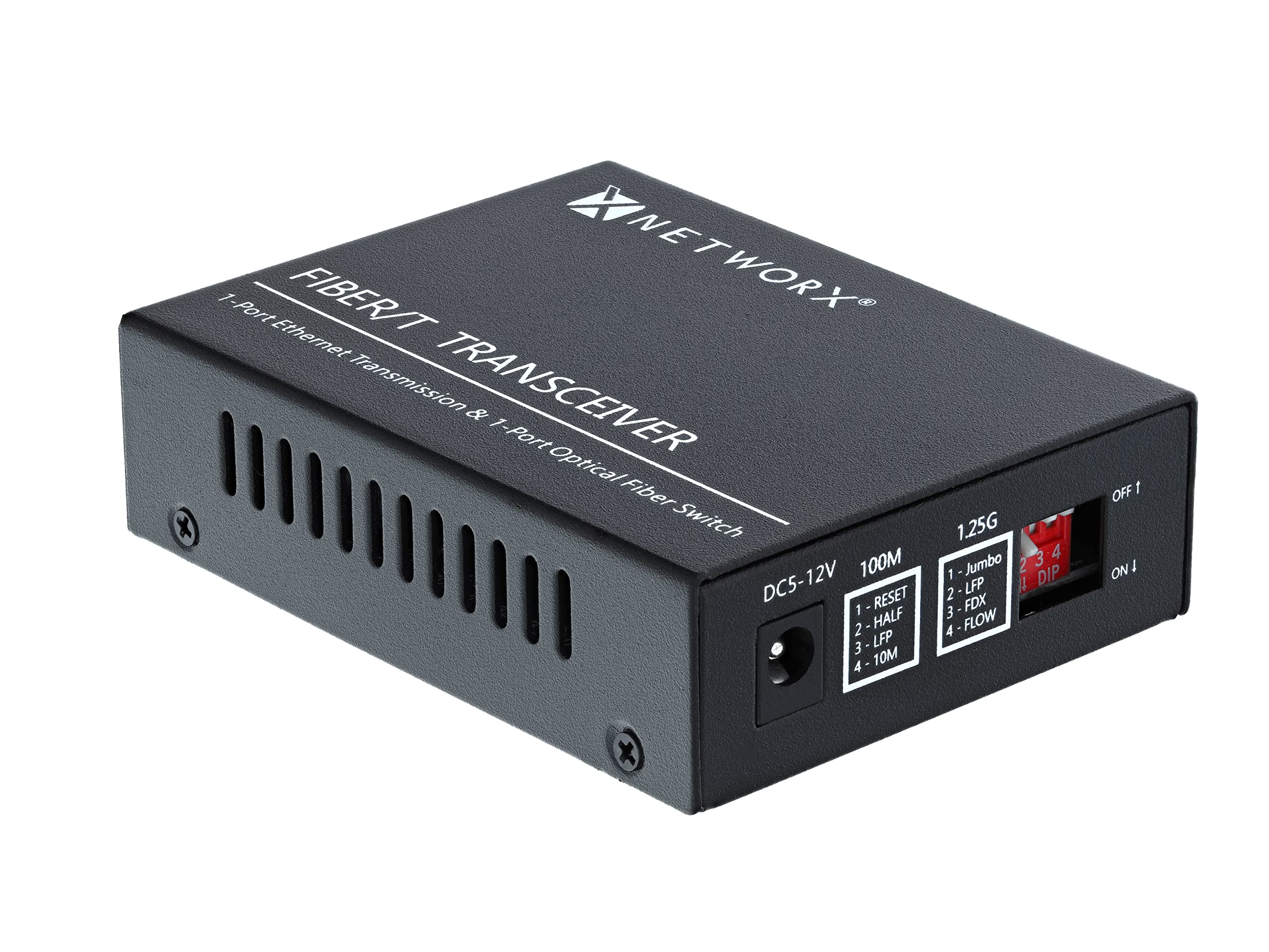 Networx® Gigabit Ethernet Fiber Media Converter - UTP to 1000Base-SX - ST Multimode, 5...