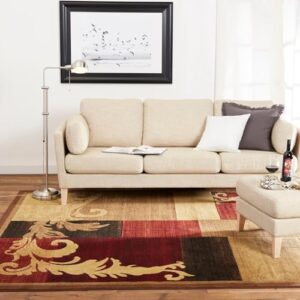 Home Dynamix Catalina Pierre Contemporary Modern Area Rug 7'10"x10'2" Geometric Brown Red Beige