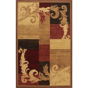 home dynamix catalina pierre contemporary modern area rug 7'10"x10'2" geometric brown red beige