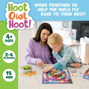 Peaceable Kingdom Hoot Owl Hoot Cooperative Color Matching Game for 2 to 4 Kids Ages 4+