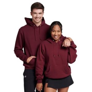 russell athletic men's dri-power pullover fleece hoodie, maroon, large