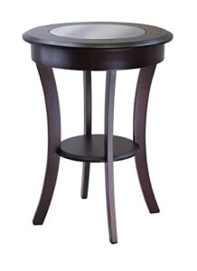 winsome cassie accent table, cappuccino 20 inches