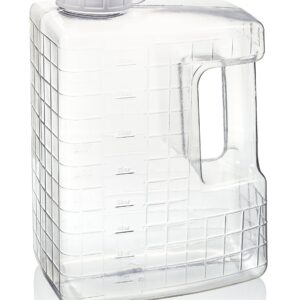 Arrow Home Products 1 Gallon Jug for Cold Drinks - Clear View Plastic Refrigerator Bottle w/ Cap, Easy-Pour Spout & Graduated Markings - Made in USA, BPA Free - Ideal for Water, Iced Tea, Juice, Milk