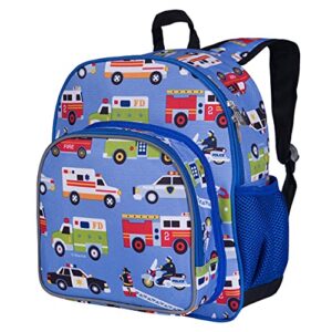 wildkin 12-inch kids backpack for boys & girls, perfect for daycare and preschool, toddler bags features padded back & adjustable strap, ideal for school & travel backpacks (heroes)