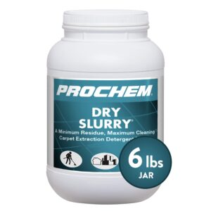 prochem dry slurry professional cleaning concentrate detergent powder for carpet, 6 lb jar