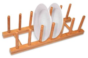 home basics bamboo dish rack