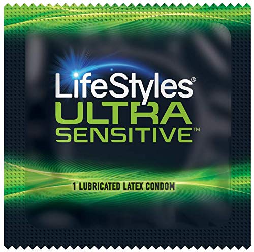 LifeStyles Ultra Sensitive Natural Feeling Lubricated Latex Condoms, 12 Count (Packaging May Vary)