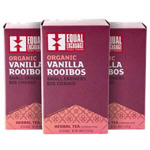 equal exchange organic vanilla rooibos tea, 20-count (pack of 3)