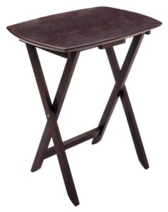 winsome chandler snack tables, dark espresso finish