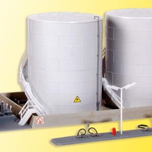 Kibri N Scale Twin Fuel Tanks w/Loading Facility - Kit