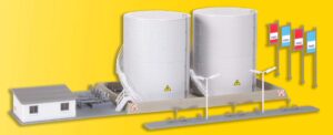 kibri n scale twin fuel tanks w/loading facility - kit