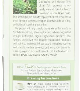 Davidson's Organics, Tulsi Spicy Green, 25-count Tea Bags, Pack of 6