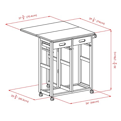 Winsome Wood Suzanne Kitchen, Square, Teak