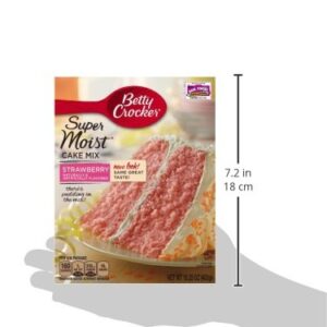 Betty Crocker Super Moist Strawberry Cake Mix, 15.25 oz (Pack of 6)