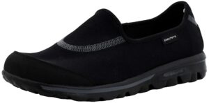 skechers performance women's go walk slip-on walking shoes, black, 7 m us