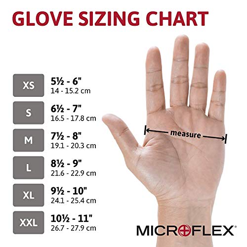 Microflex Diamond Grip MF-300 Disposable Latex Gloves for Automotive, Machinery Industries - Small, Natural Clear (Box of 100)