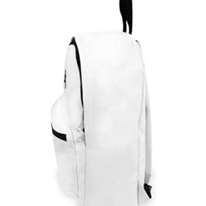 Everest Luggage Basic Backpack, White, Medium