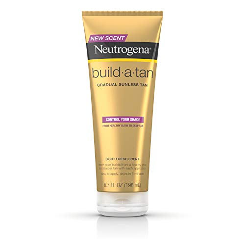 Neutrogena Build-A-Tan Gradual Sunless Tanning Lotion, Lightweight Self-Tanning Body Lotion for a Healthy Glow or Deep Tan, 6.7 fl. oz