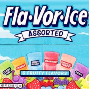 Fla-Vor-Ice Popsicle Variety Pack of 1.5 Oz Freezer Bars, Assorted Flavors, 100 Count